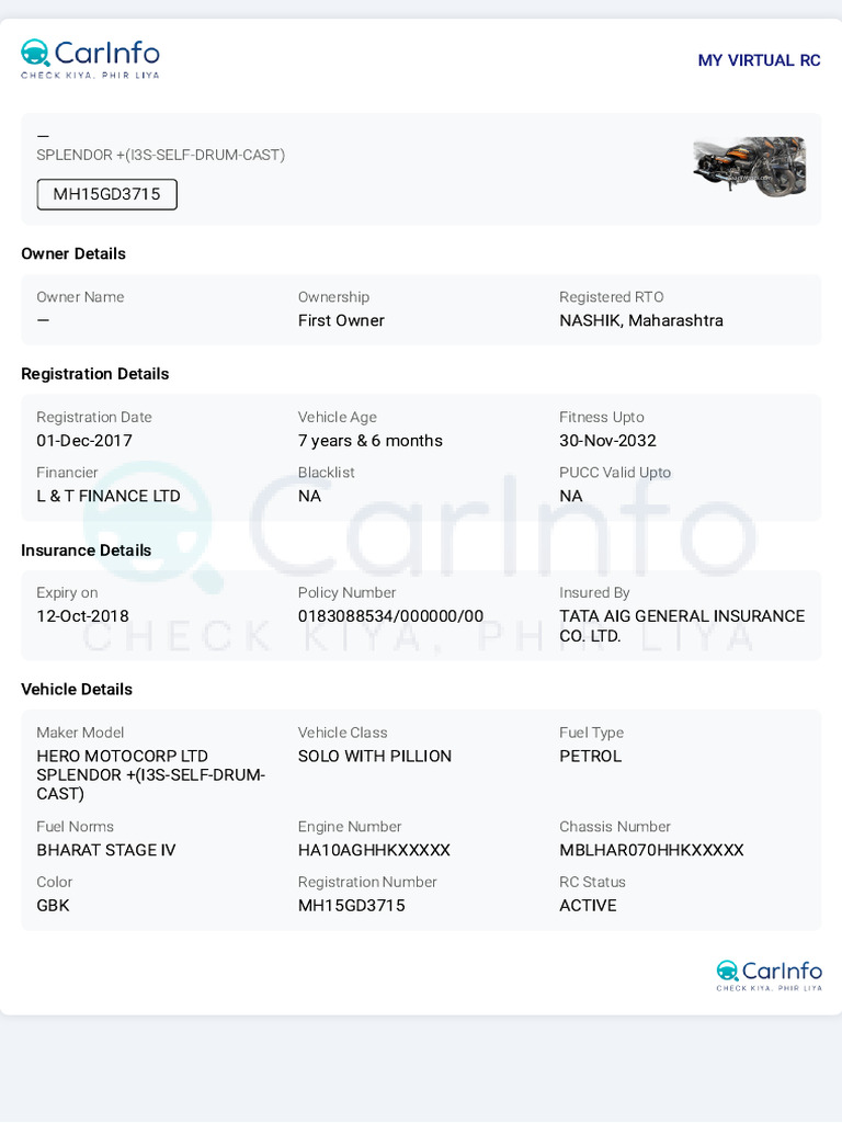 Carinfo MH15GD3715 | PDF