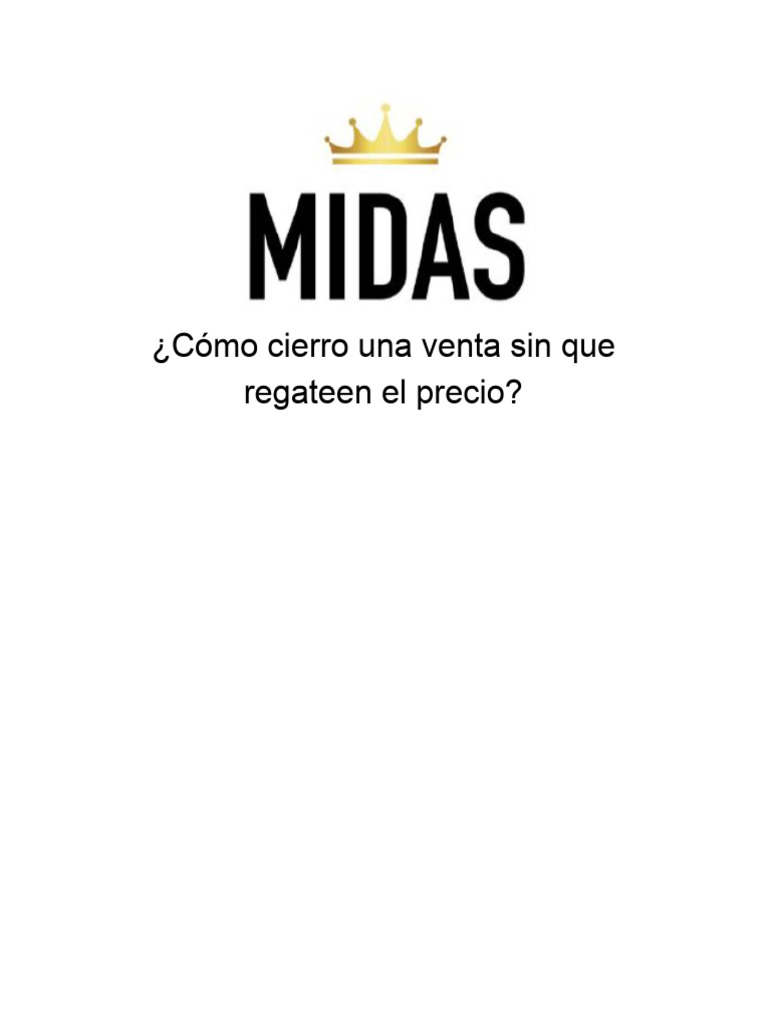 ¿Cómo Cierro Una Venta Sin Que Regateen El Precio | PDF