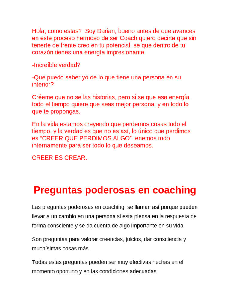 250 Profundas Preguntas Que Usan Los Coaches Exitosos | PDF | Ciencia ...