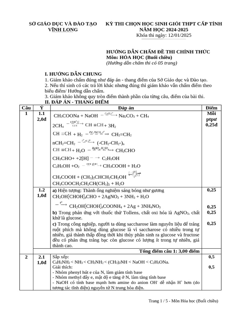 Huu Co HDC Thi HSG 12.01.2025m | PDF