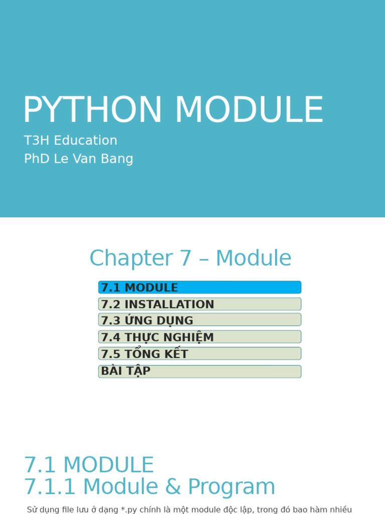 Python Chap 7 Module | PDF