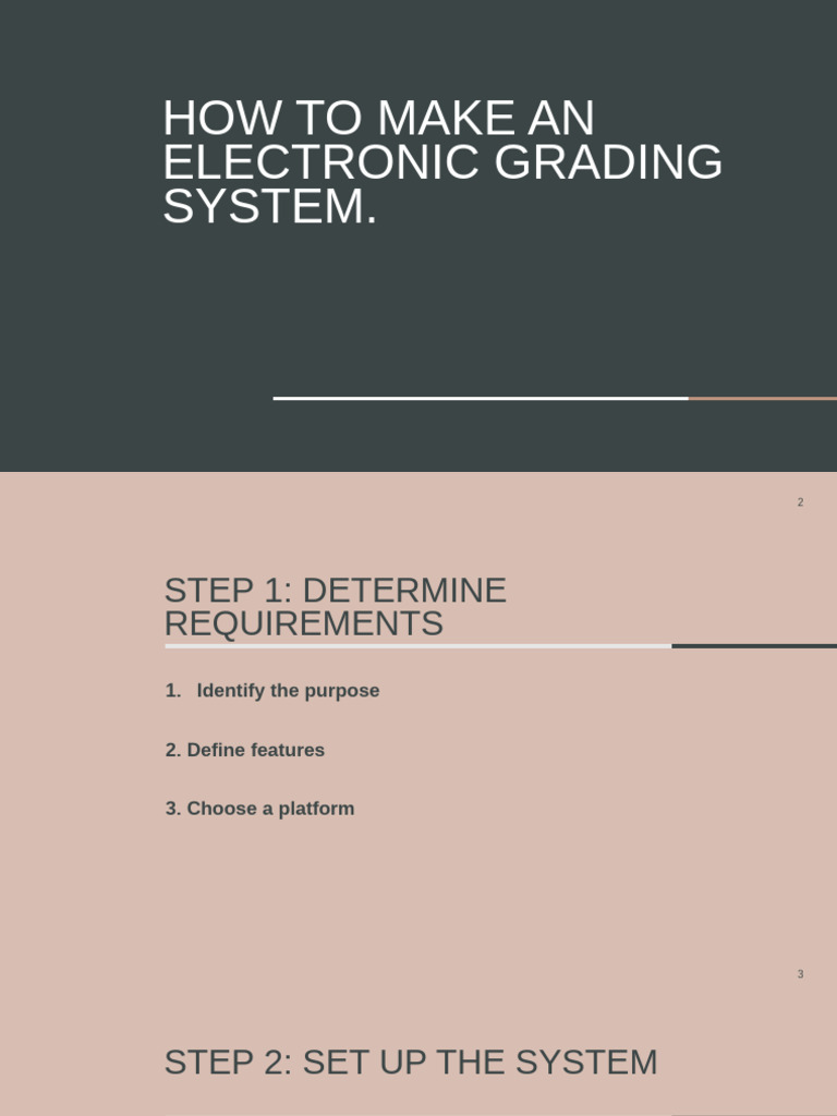 Building an Electronic Grading System | PDF