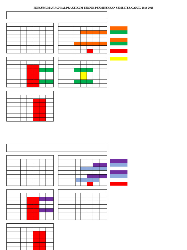 Jadwal Praktikum Teknik Perminyakan 2024 | PDF