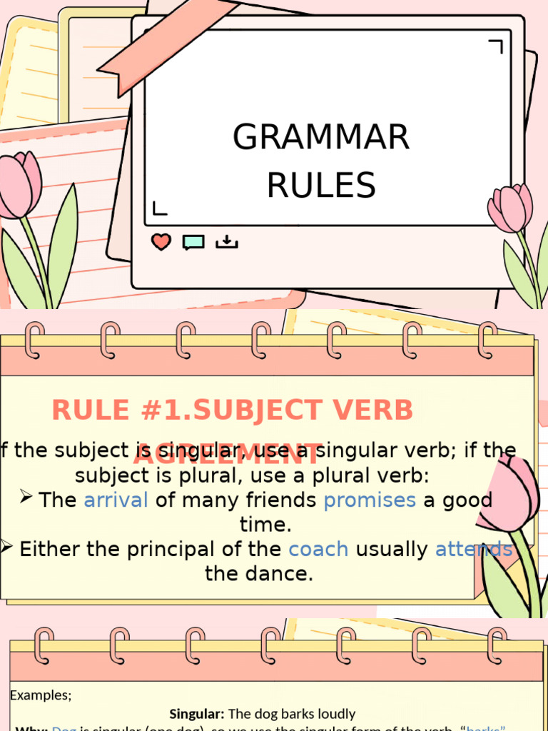 Grammar Rules | PDF | Grammatical Number | Plural