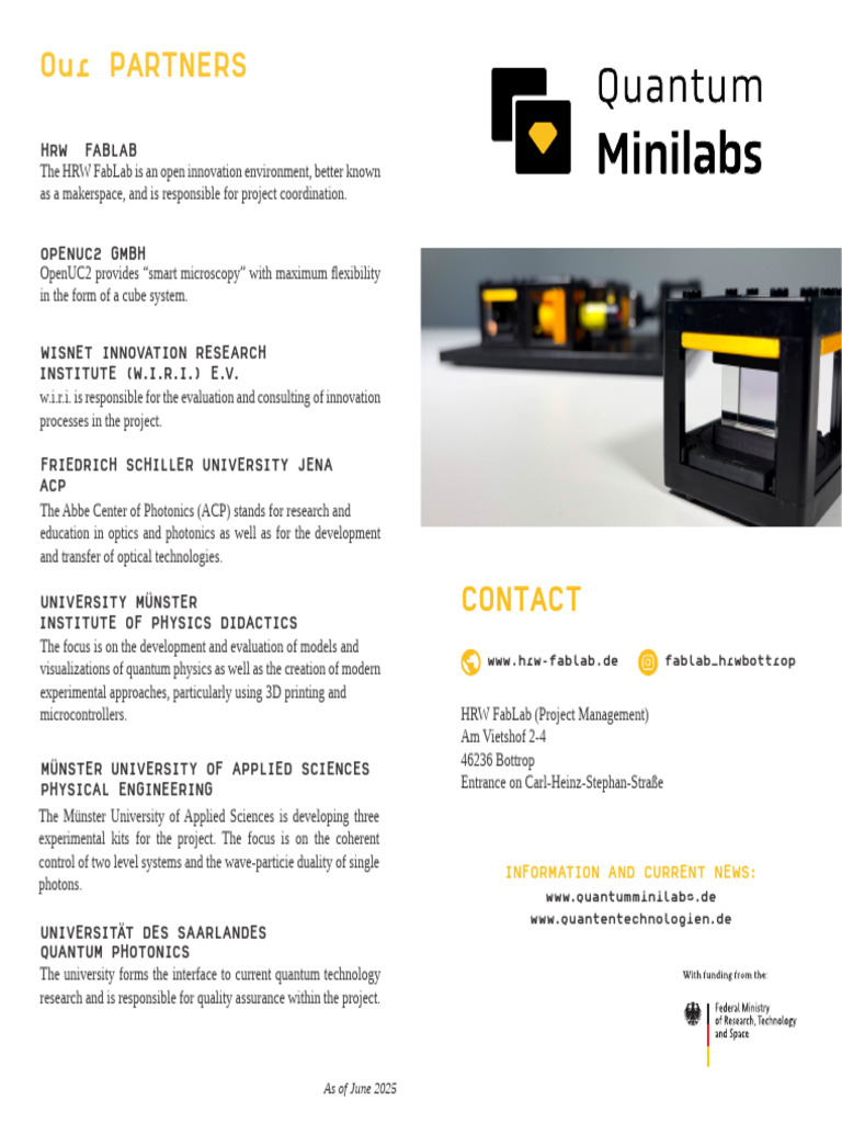 Quantum MiniLabs Flyer English 2 | PDF | Physics | Quantum Mechanics