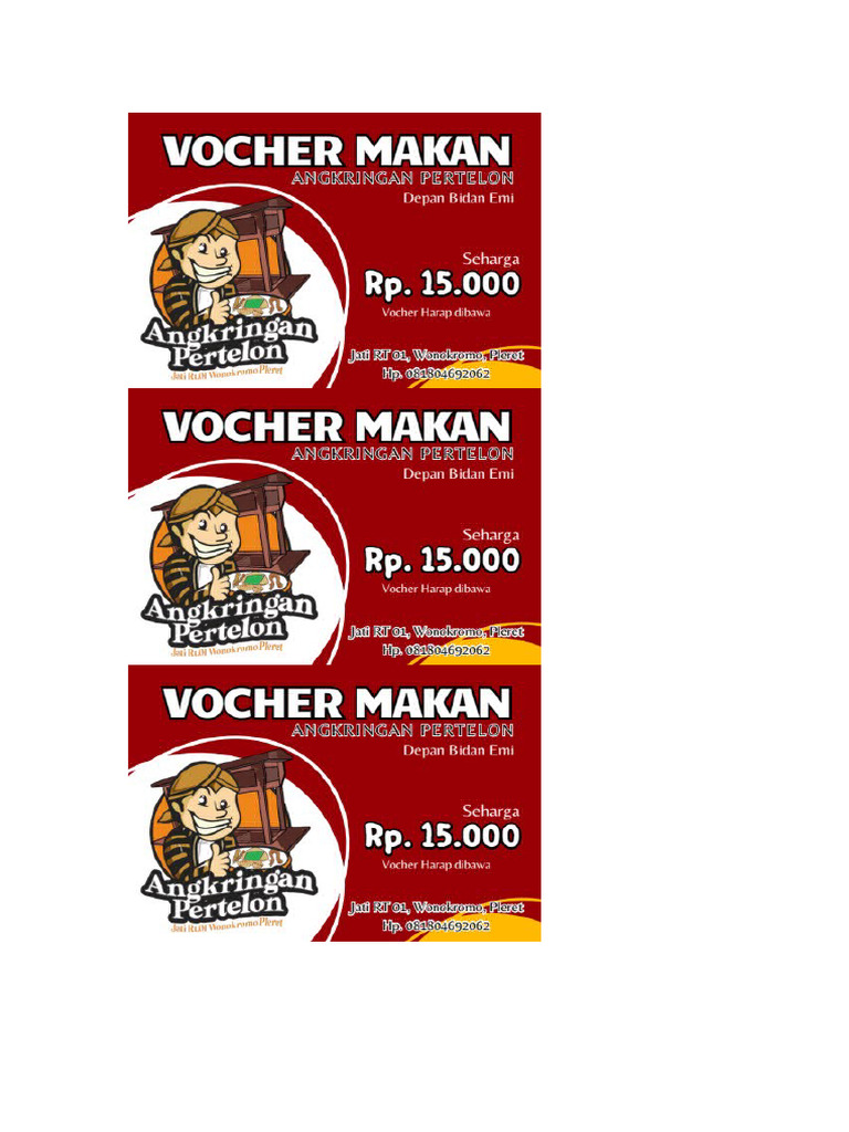 Vocher Angkringan | PDF