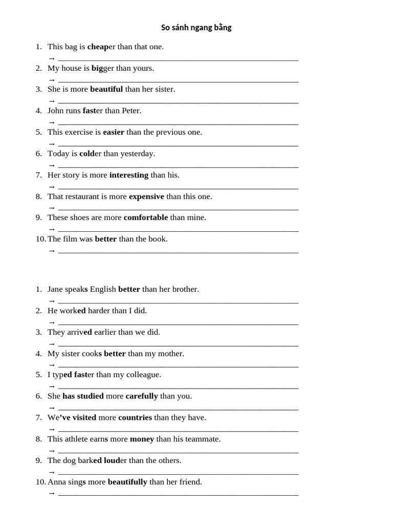 As. ...as, Ss Nhất, The Same As | PDF