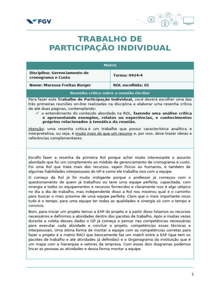 Trabalho_de_participação_individual_maressa m3 | PDF | Comentários ...