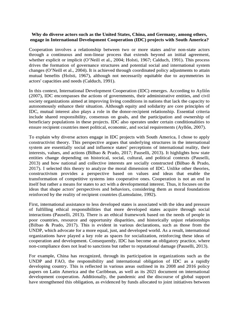 International Development Cooperation | PDF | Socialization | Value ...