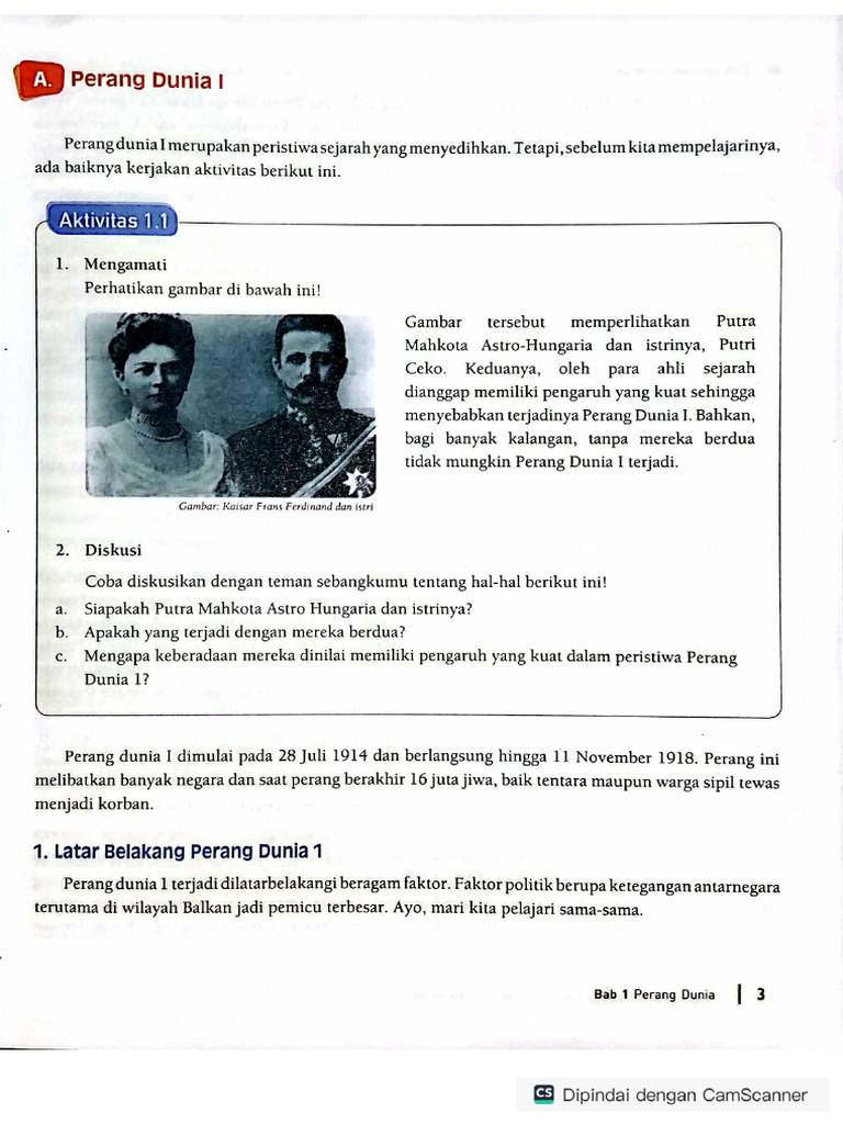 Kelompok 1 - Latar Belakang Perang Dunia 1 | PDF