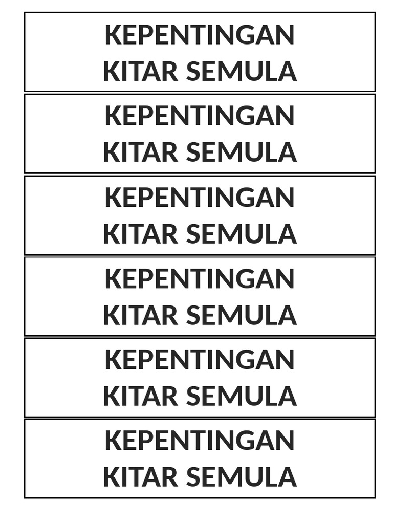 Kitar Semula 1 | PDF