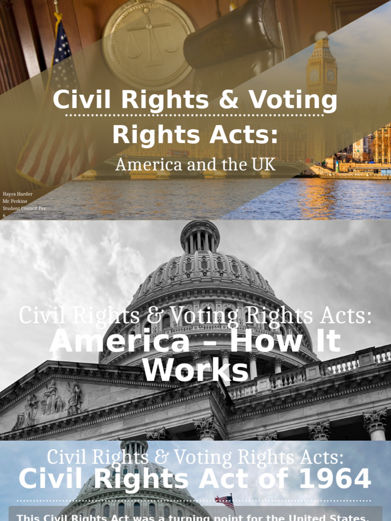Civil Rights & Voting Acts: US vs UK | PDF | Voting Rights Act Of 1965 ...