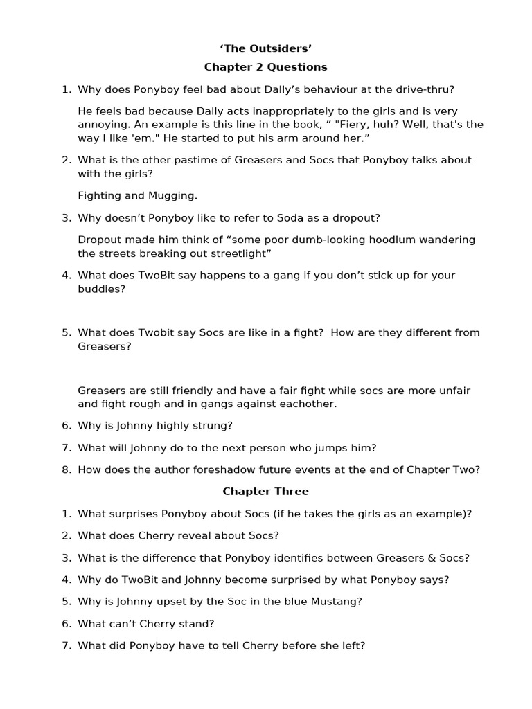 Chapter 2 & 3 Questions Student | PDF