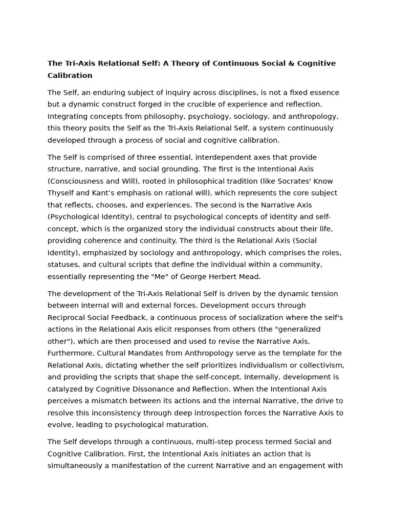 Tri-Axis Relational Self Gomez | PDF | Self | Cognition