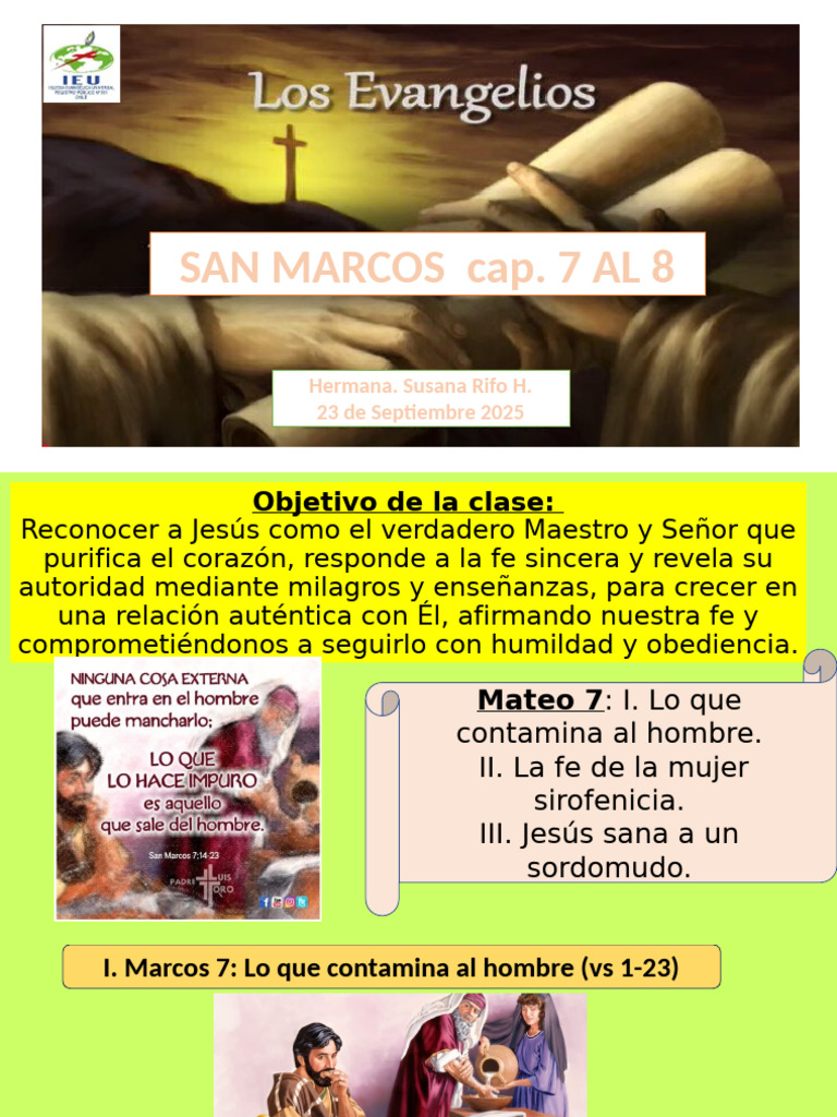 Marcos 7-8 | PDF | Jesús | Fe