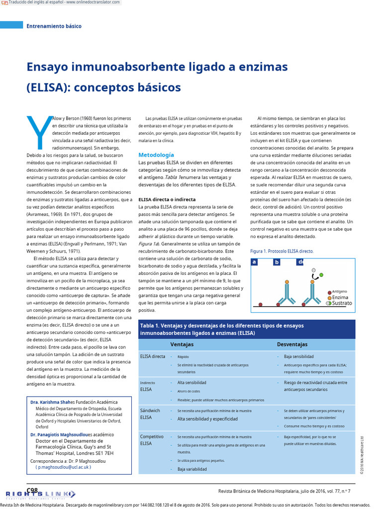 ELISA Shah2016.en - Es | PDF | Elisa | Anticuerpo