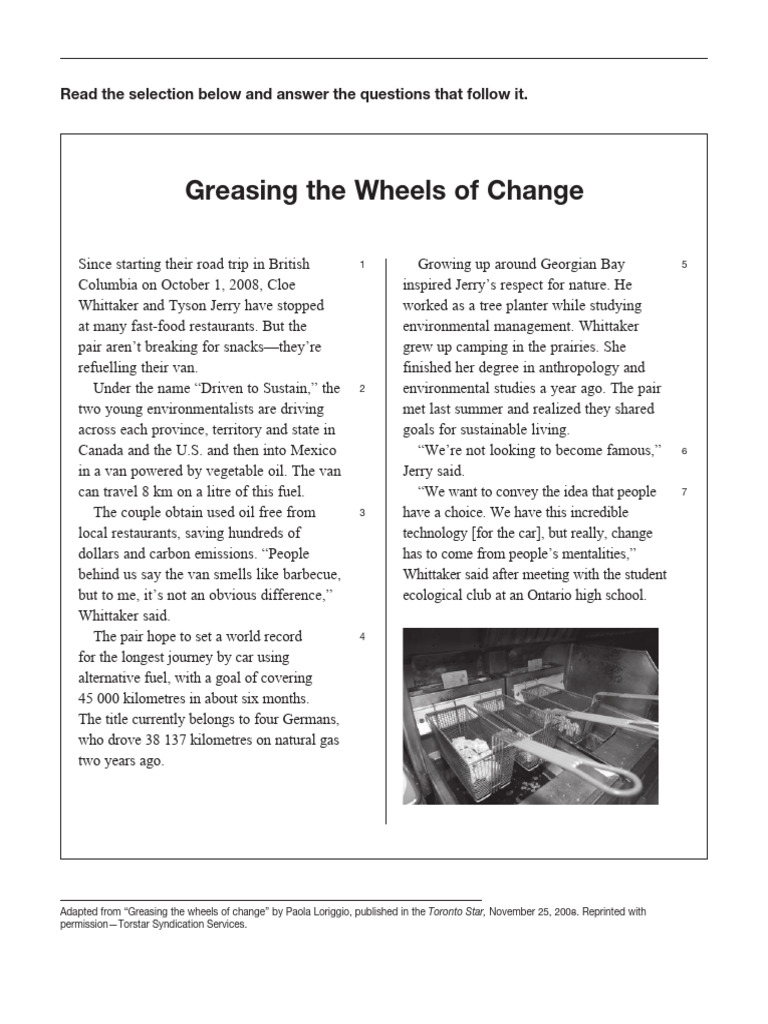 Narrative Text - Greasing The Wheels of Change | PDF
