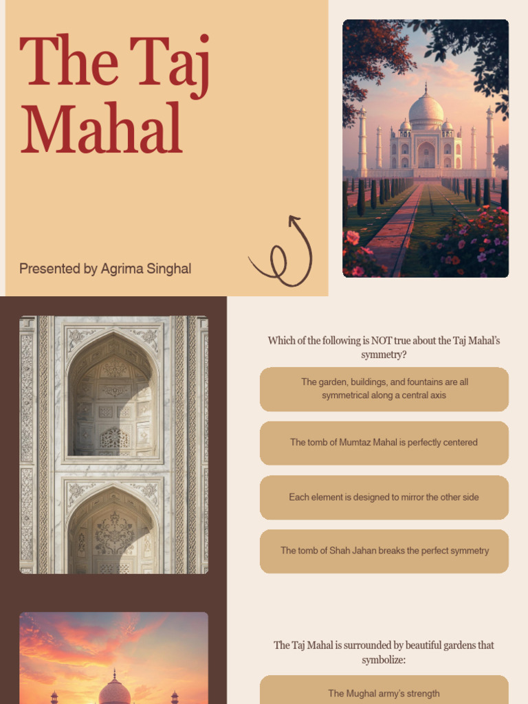 Taj Mahal: Symmetry and Structures Explained | PDF