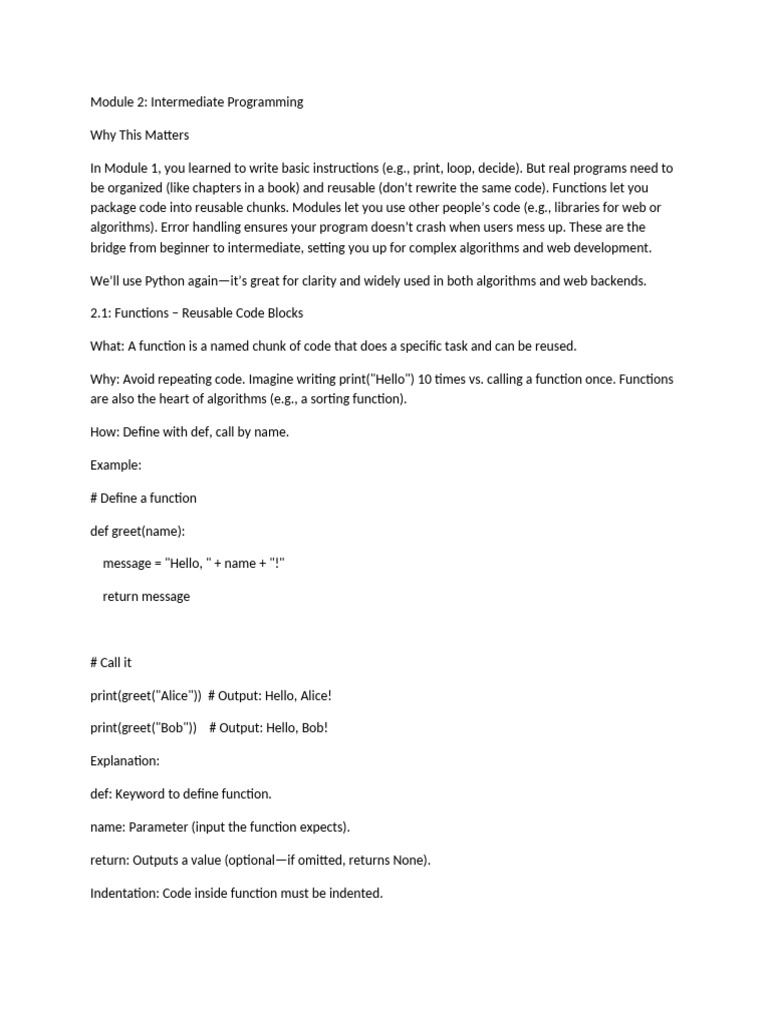 Module 2 - Inter-WPS Office | PDF | Variable (Computer Science) | Python (Programming Language)