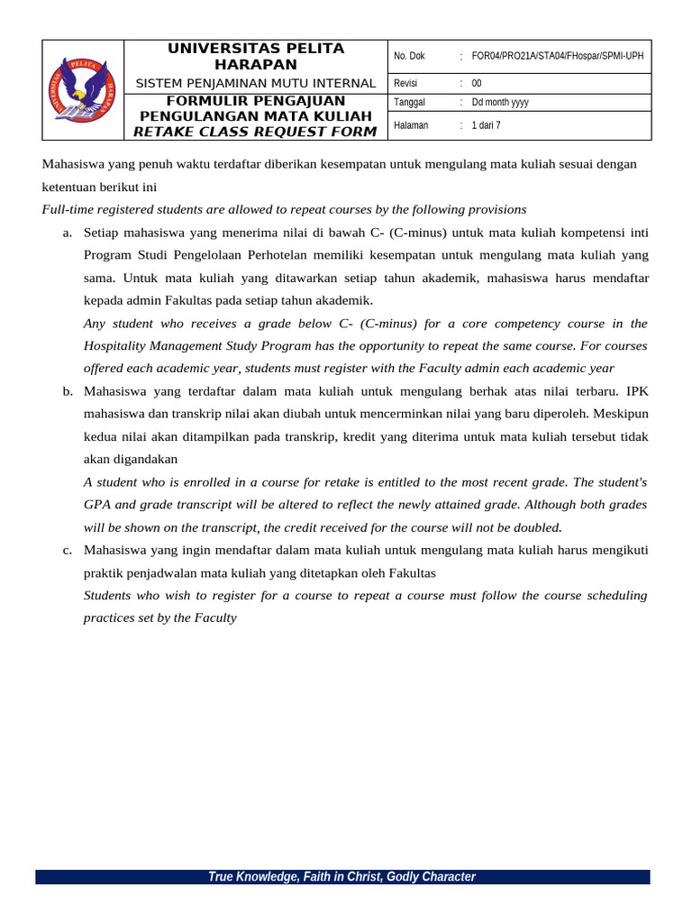 UPD-2024-1428 - 1 - UPD-2024-1428 Form Pengajuan Pengulangan Mata ...