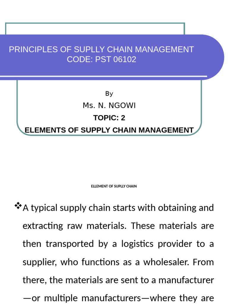 Supply Chain Management Essentials | PDF | Logistics | Warehouse
