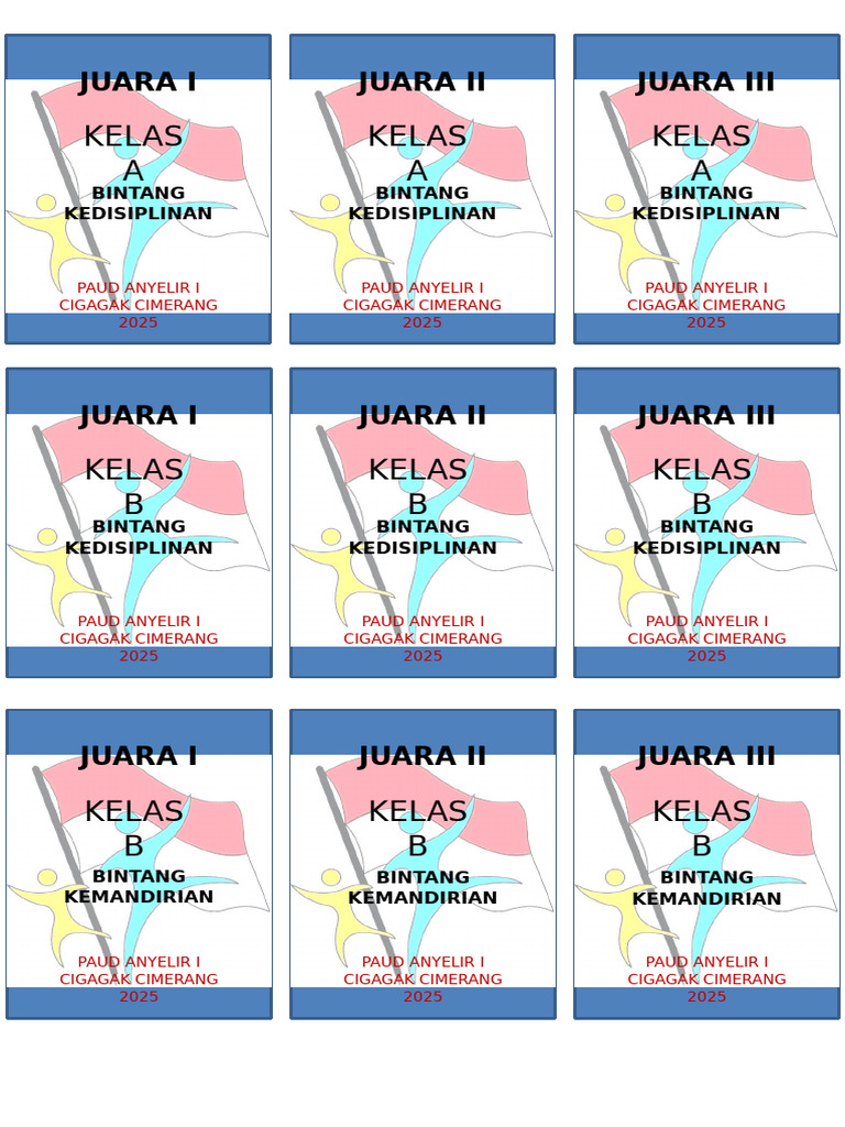 Stiker Juara Paud | PDF