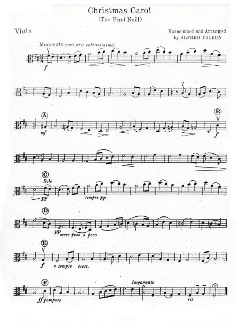Pochon - Christmas Carol (The First Noël) Va | PDF