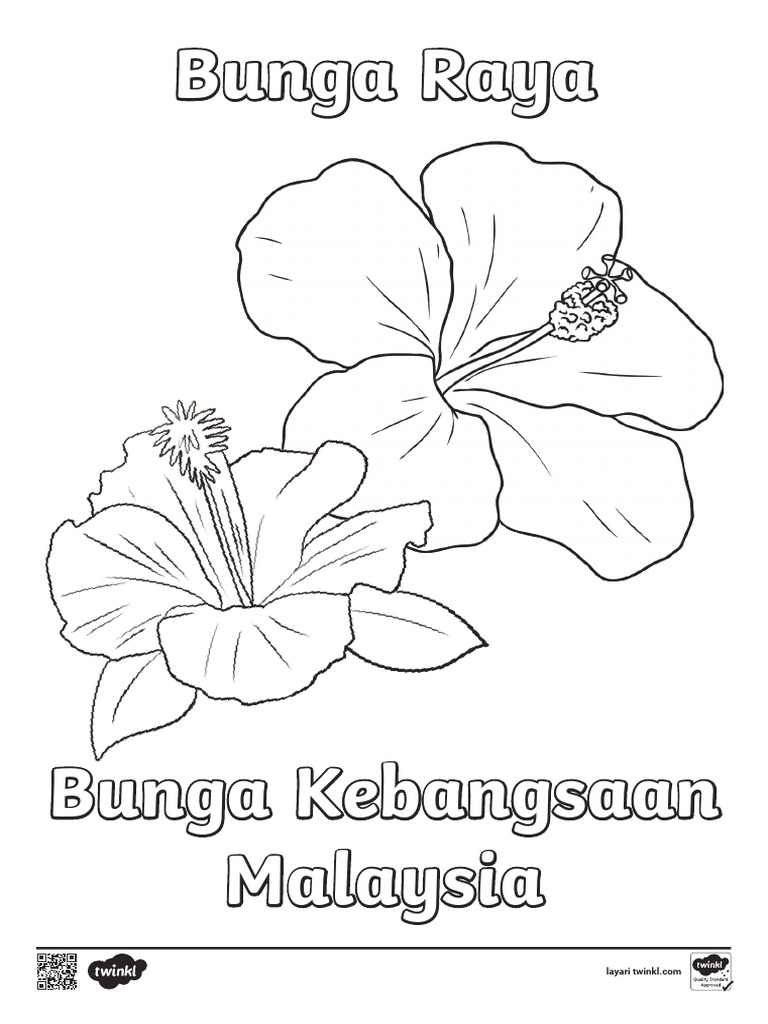 Lembaran Mewarna Bunga Rya | PDF