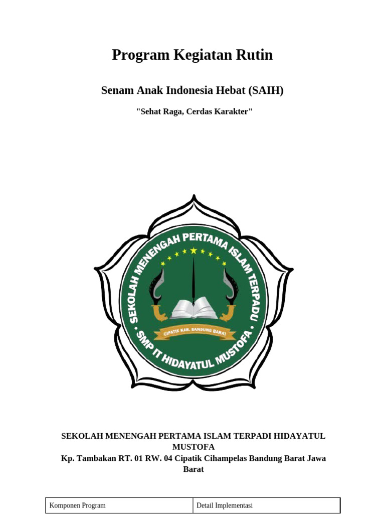 Senam Anak Indonesia Hebat: Program Sehat dan Karakter | PDF