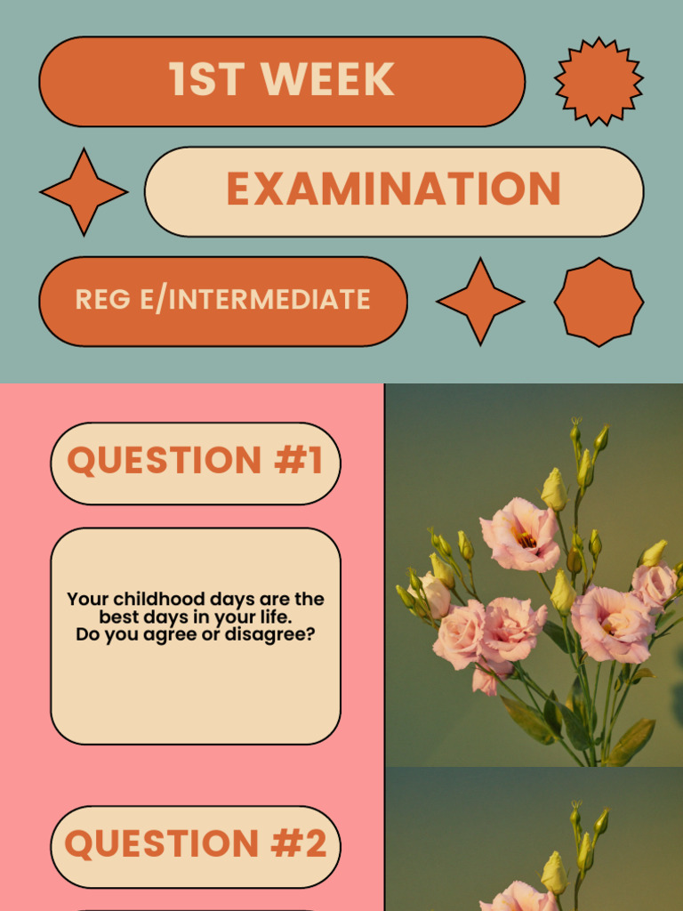 1st Weekly Exam 9PM 1215 | PDF