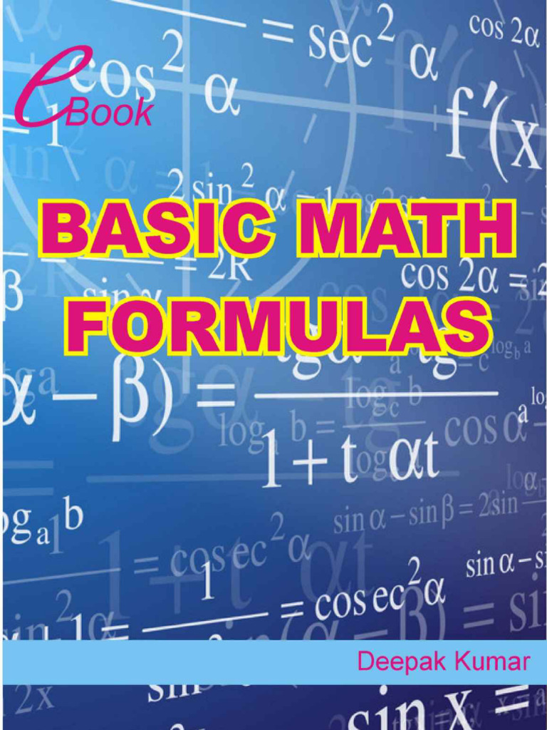 Basic Math Formulas 612 Class Kumar | PDF | Exponentiation | Area
