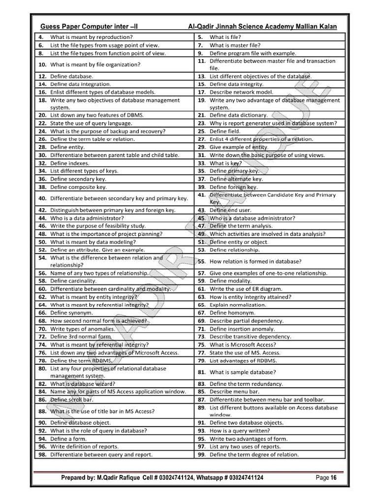 2nd year Computer guess | PDF