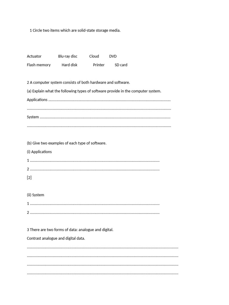1 Circle Two Items Which Are Solid | PDF | Graphical User Interfaces ...