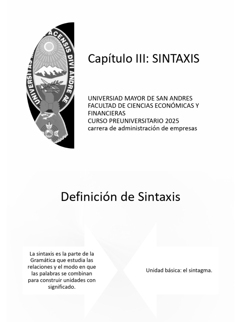 Tema Sintaxis | PDF | Oración (Lingüística) | Asunto (gramática)