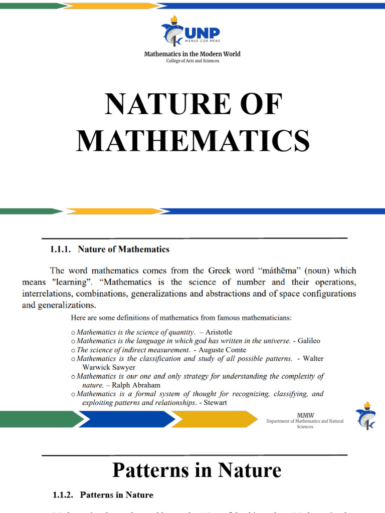 Nature of Mathematics | PDF