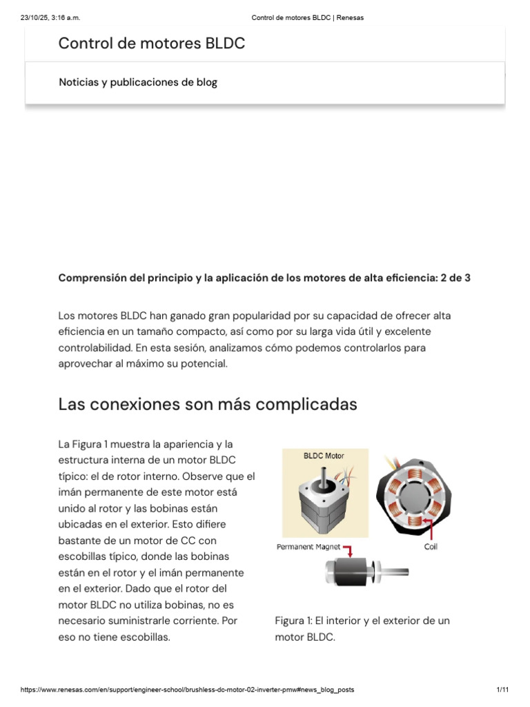 Control eficiente de motores BLDC | PDF | Motor eléctrico | Corriente ...