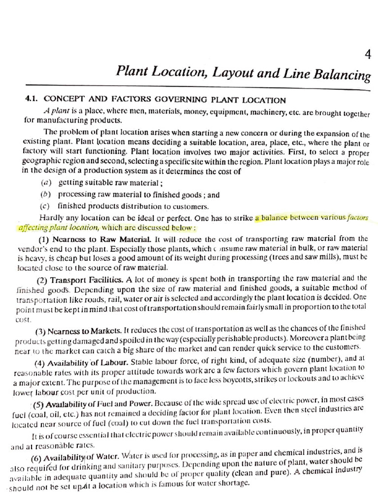 Unit 6 Plant Location | PDF | Crane (Machine) | Mechanical Engineering