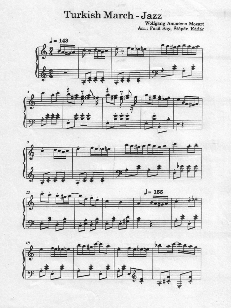 Turkish March Jazz | PDF