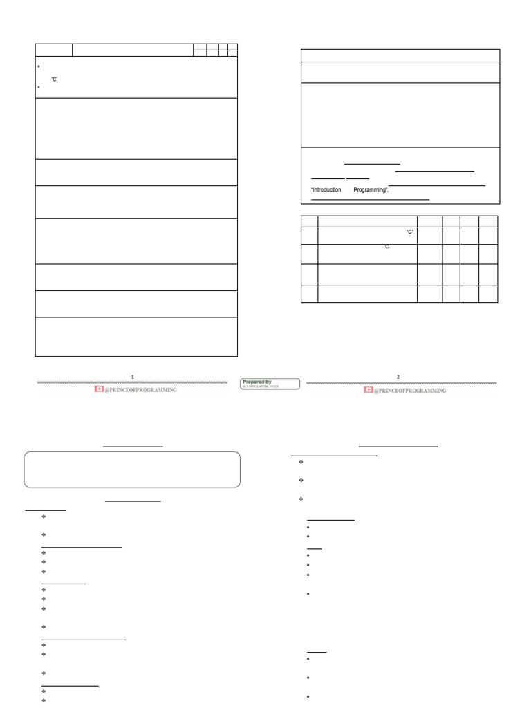 C Programming Course Overview | PDF | Computer Program | Programming
