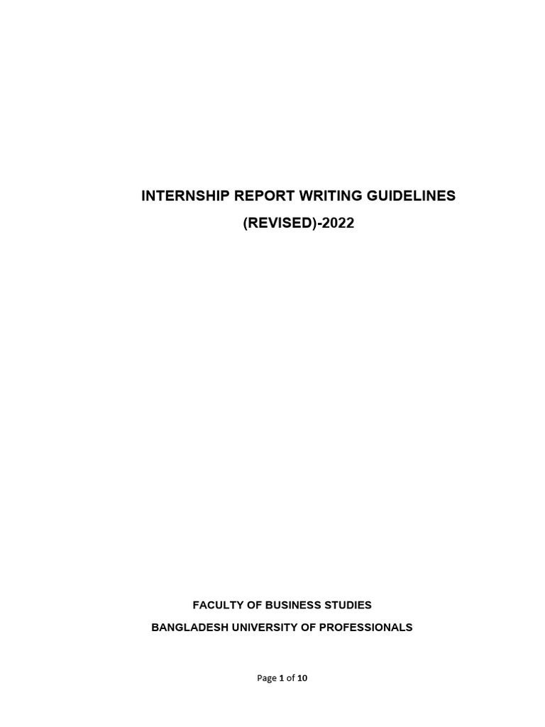 Internship Guideline | PDF | Focus Group | Methodology