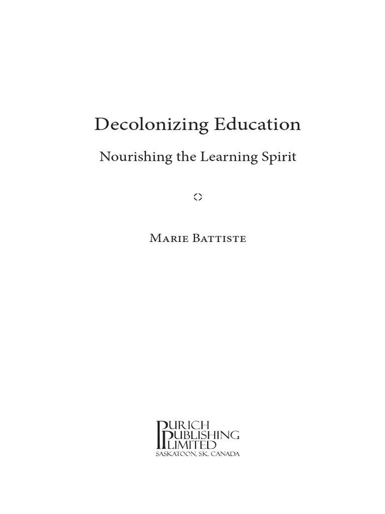 Decolonizing Indigenous Education Insights | PDF | Narrative | Métis