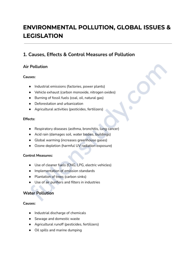 02-Environmental Pollution Global Issues & Legislation - Environment ...