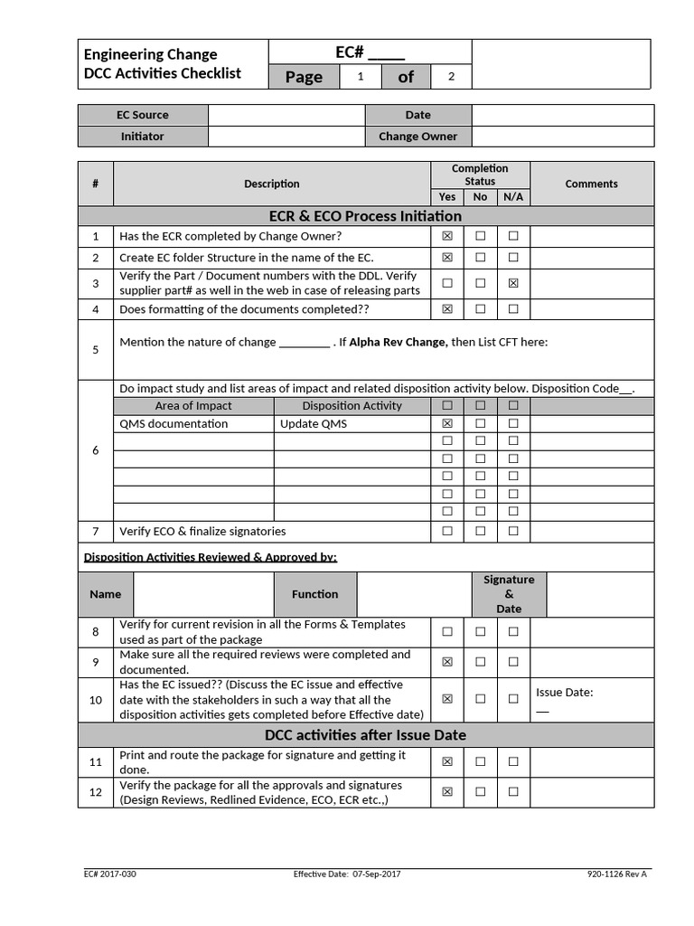 DCC Activities Checklist for EC Process | PDF | Computing | Software