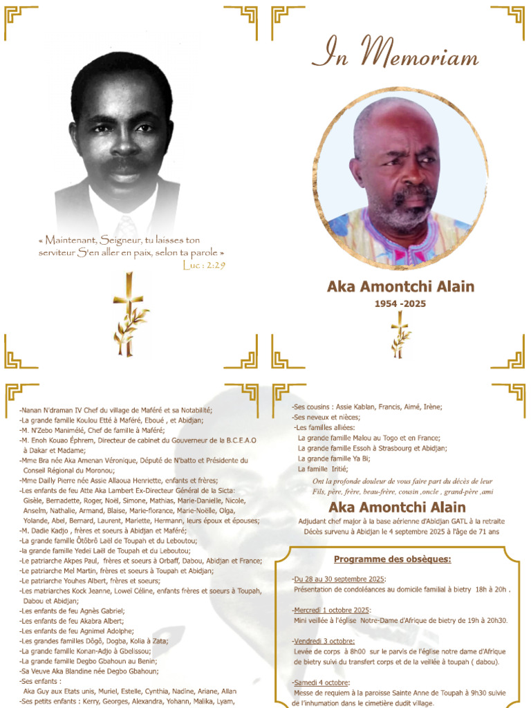 Faire Part AKA Alain DEF3 Maron - 122504 | PDF