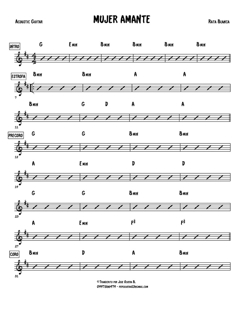 Mujer Amantex - Acoustic Guitar | PDF