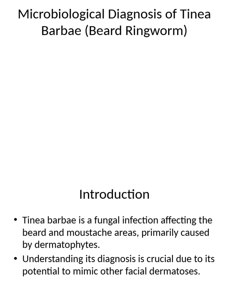 Microbiological Diagnosis of Tinea Barbea | PDF | Medical Specialties ...