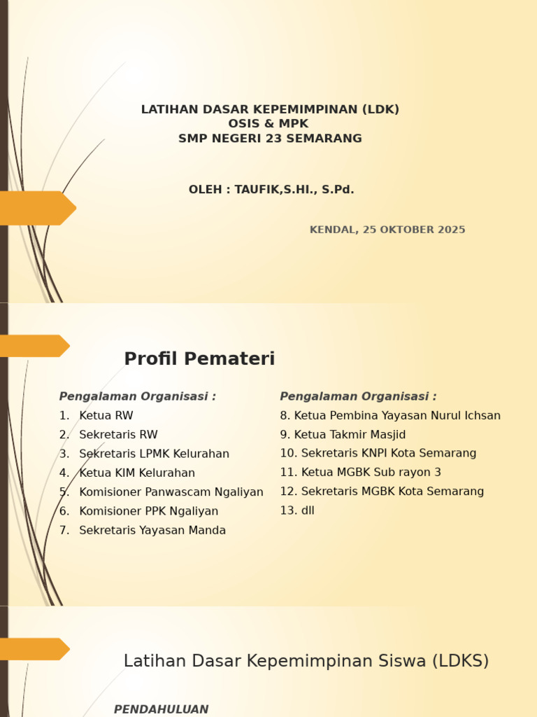 Materi LDK Kepemimpinan OSIS SMP | PDF