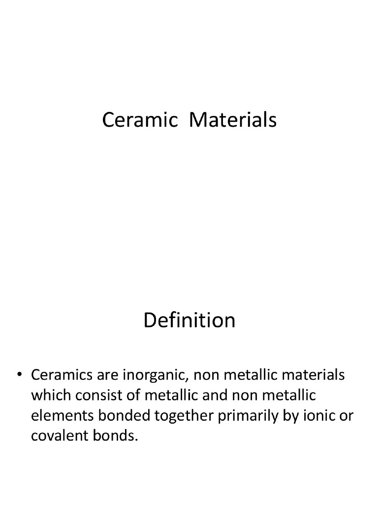 MS Ceramic Materials | PDF