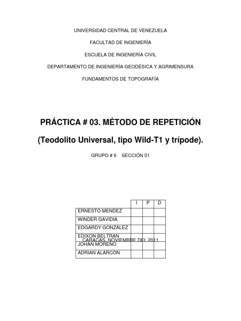 Metodo de Repeticion | PDF | Infografia | Ingeniero civil