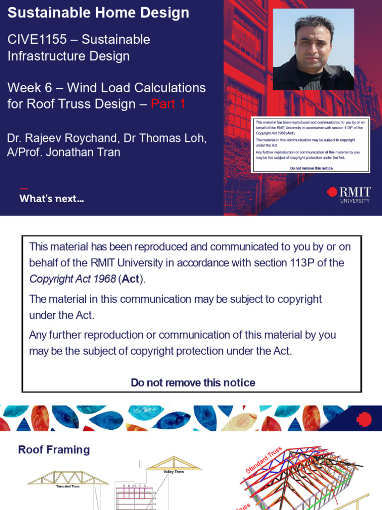 Wind Load Calculations for Roof Trusses | PDF | Wound | Truss